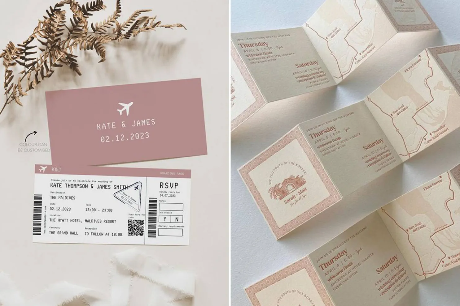 Design ideas for your destination wedding invitations - Bride Life Style